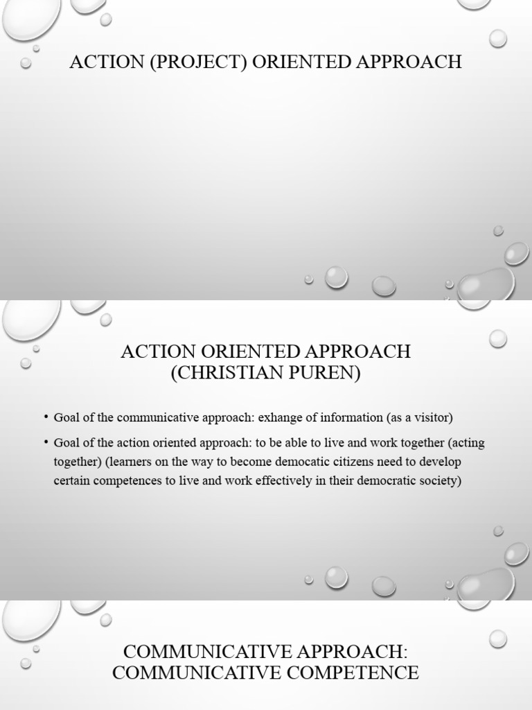 Action Oriented Approach | PDF