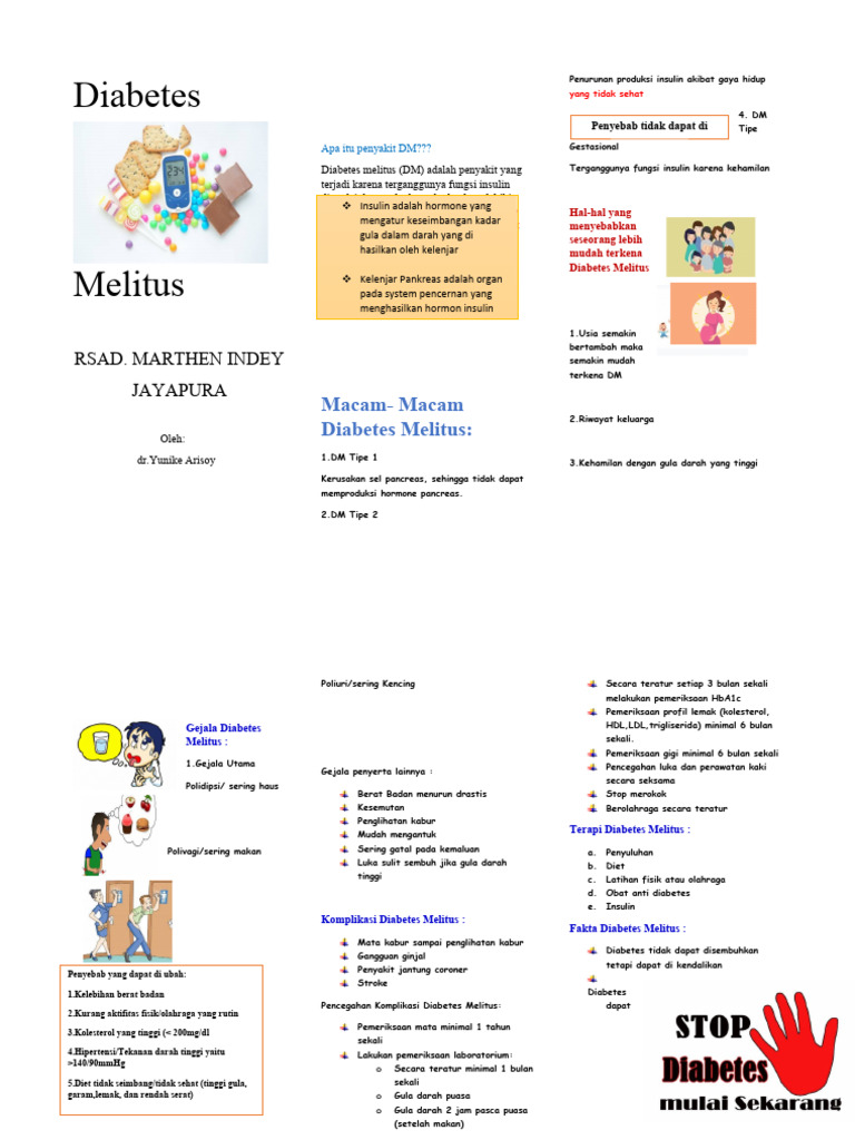 Leaflet Diabetes Melitus | PDF