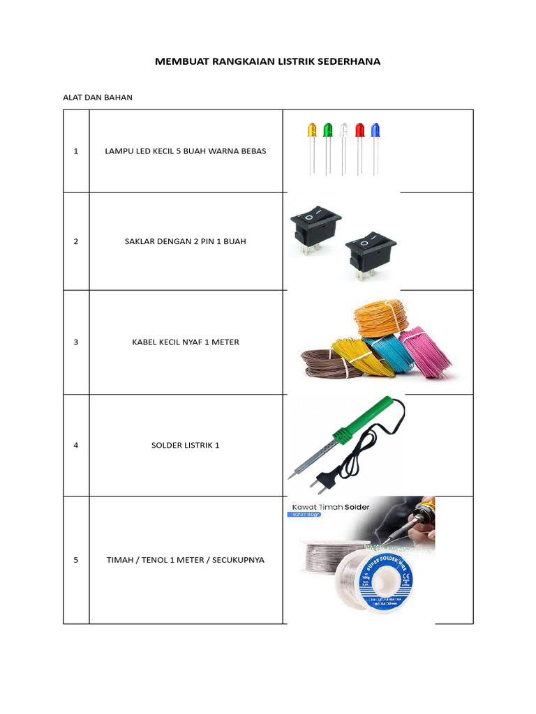 Membuat Rangkaian Listrik Sederhana | PDF