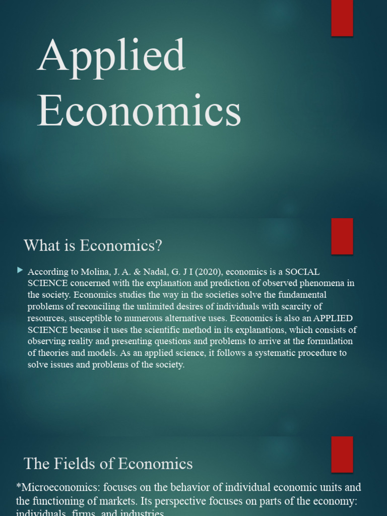 Applied Economics Pdf