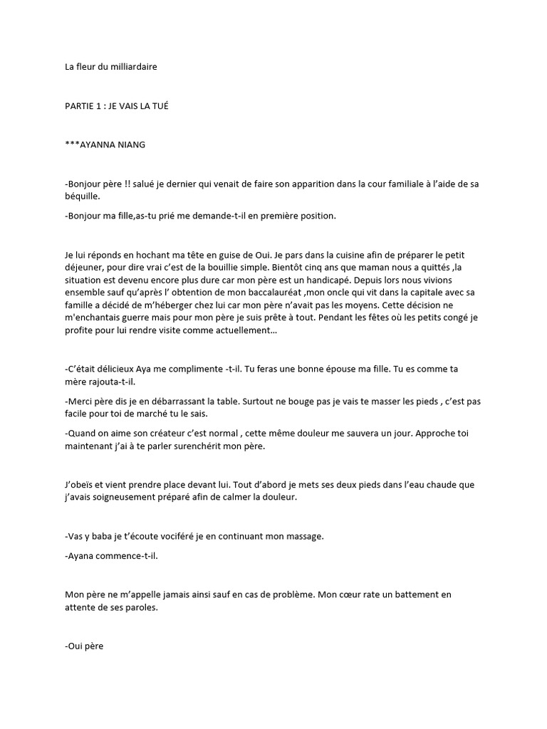 La Fleur Du Milliardaire PDF | PDF