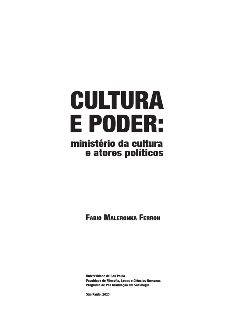 Cultura e Poder IMPRESSO Miolo | PDF