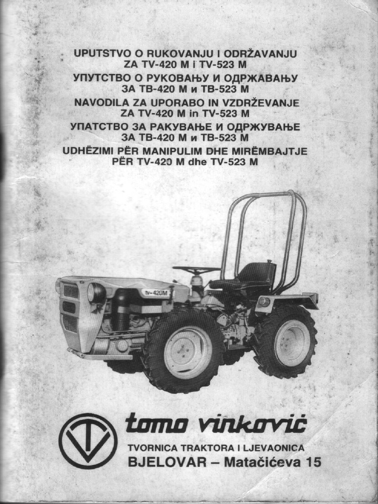 Tomo Vinkovi 420 523 Upute Za Odr Avanje | PDF