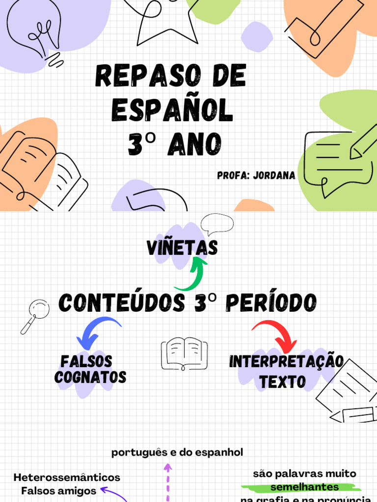 Repaso de Español 3º Ano | PDF | Comunicação humana | Linguística