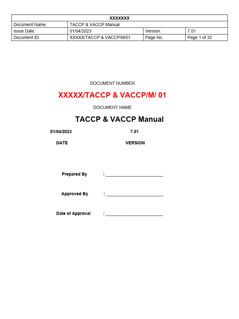 TACCP & VACCP Risk Management Guide | PDF | Computer Security | Security