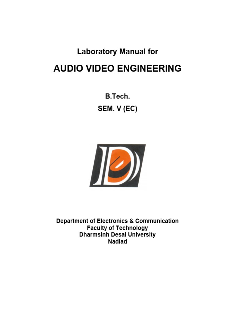 AVE Labmanual 2023-24 | PDF | Television | Amplifier