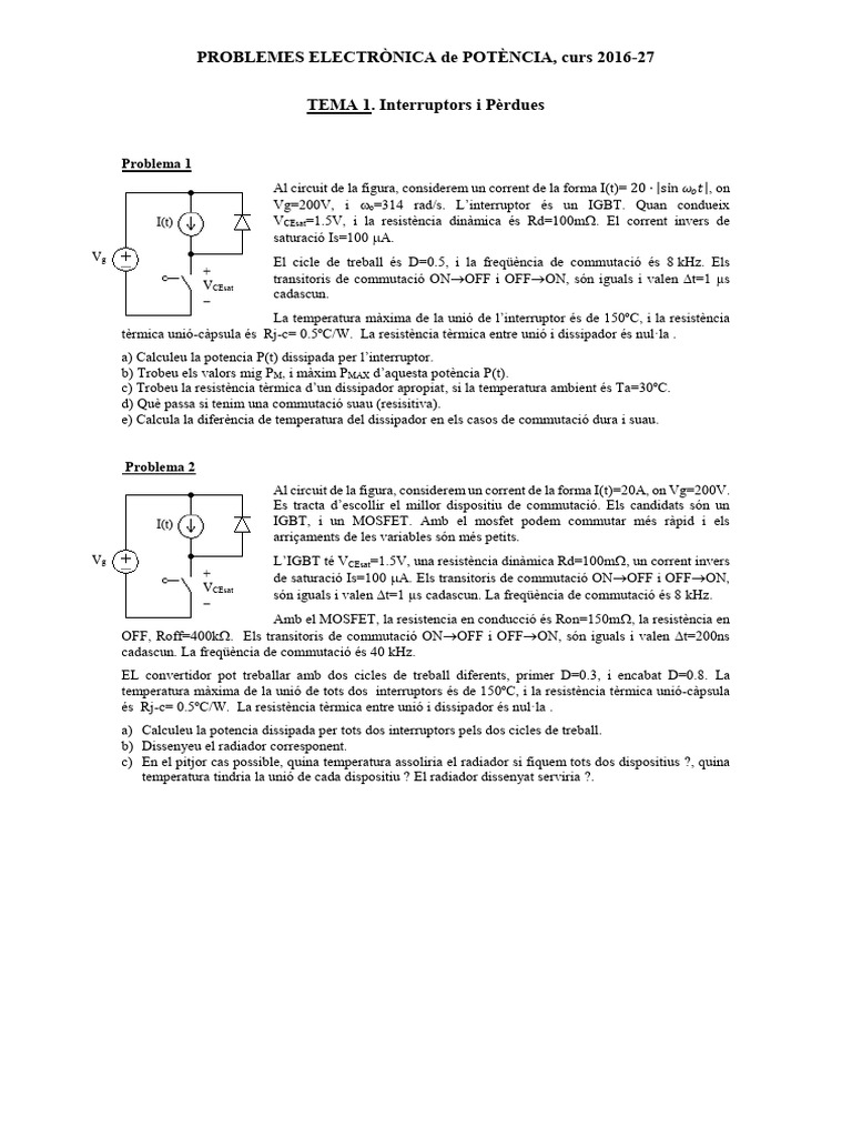 Problemes Tema 1-1 | PDF