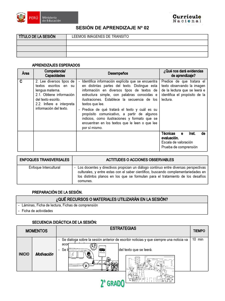 Sesión de Aprendizaje #02 - P - C | PDF | Aprendizaje | Información