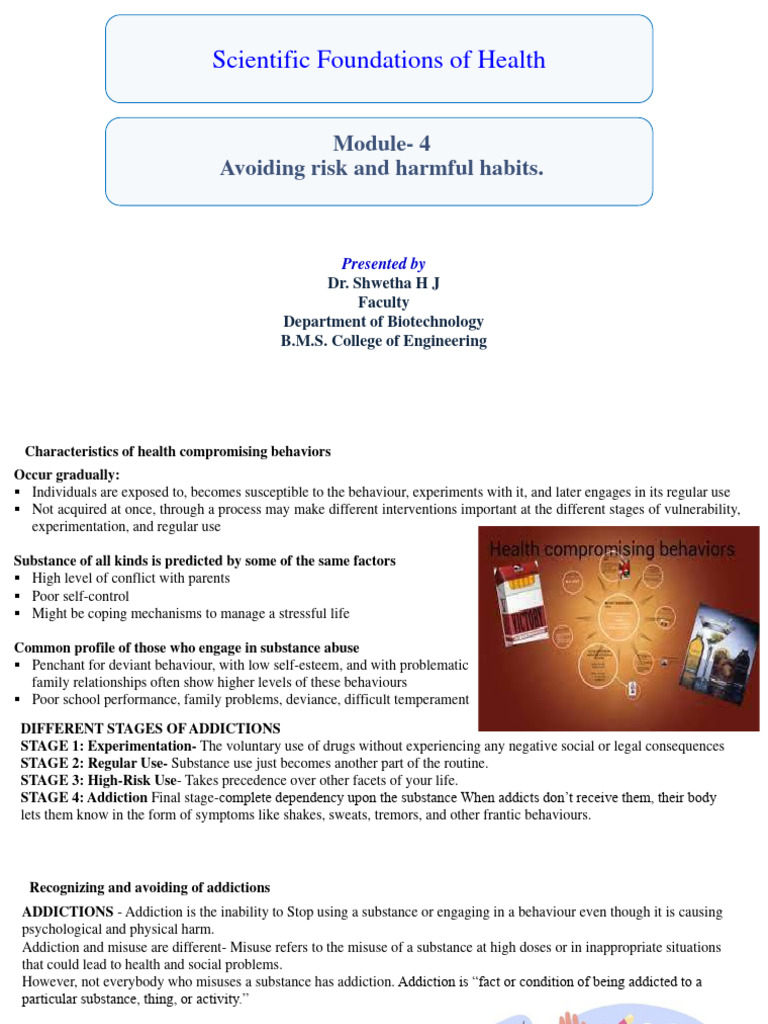 SFH - Module 4 | PDF | Substance Abuse | Mental Disorder