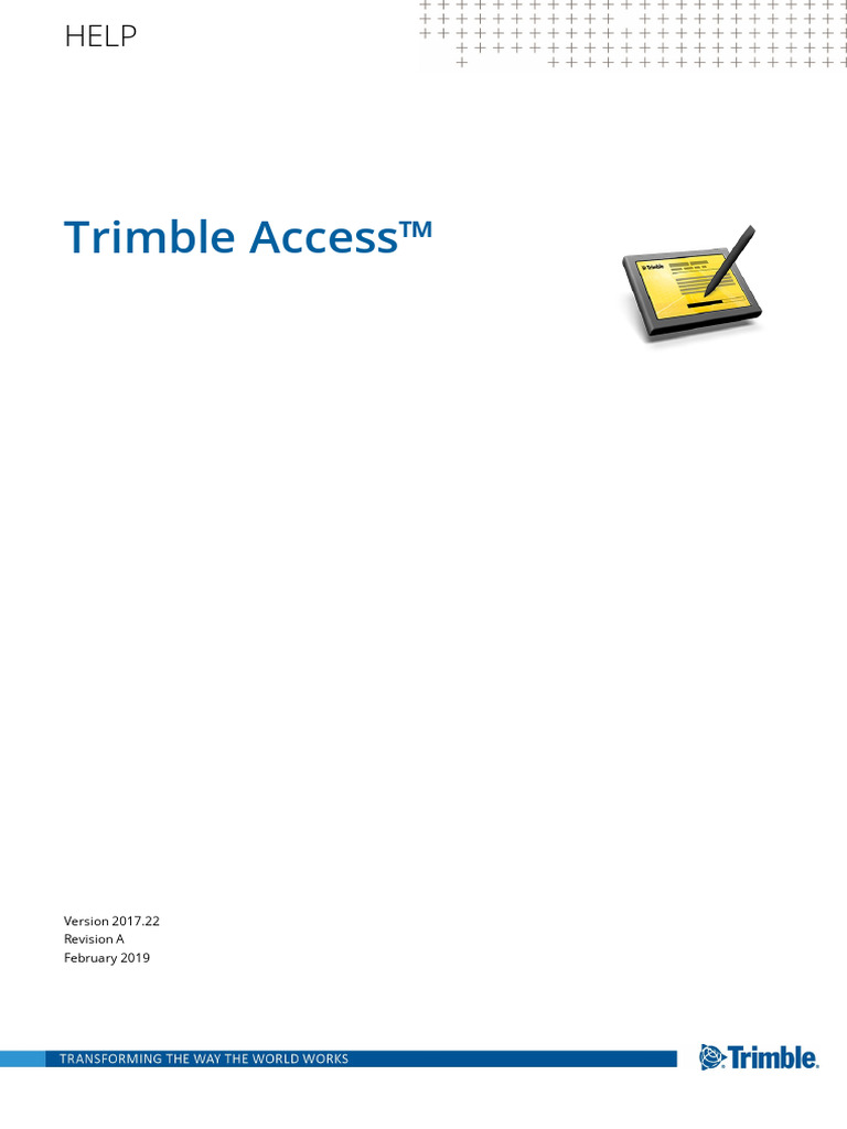 Trimble Access Help v2017.22 | PDF | Online And Offline | Microsoft Windows