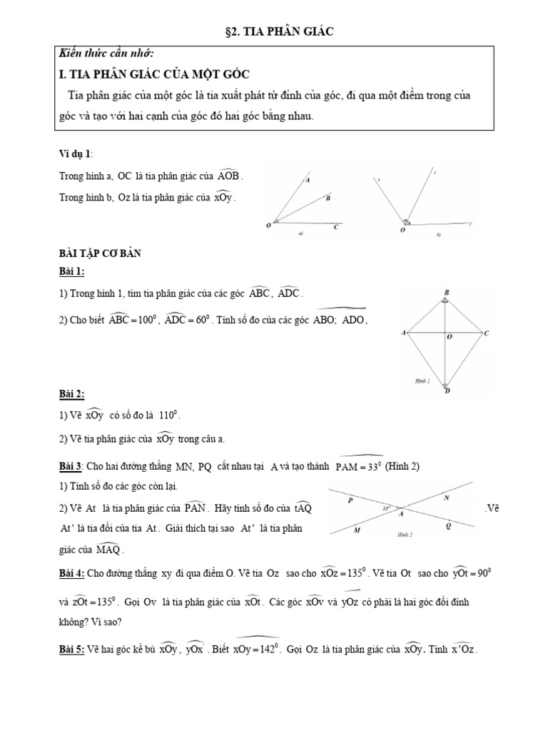 Bai Tap Hinh Hoc 7 | PDF