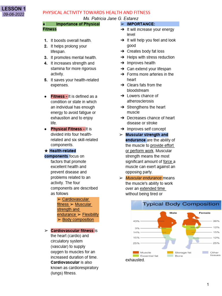 PATHFit 1 Notes | PDF