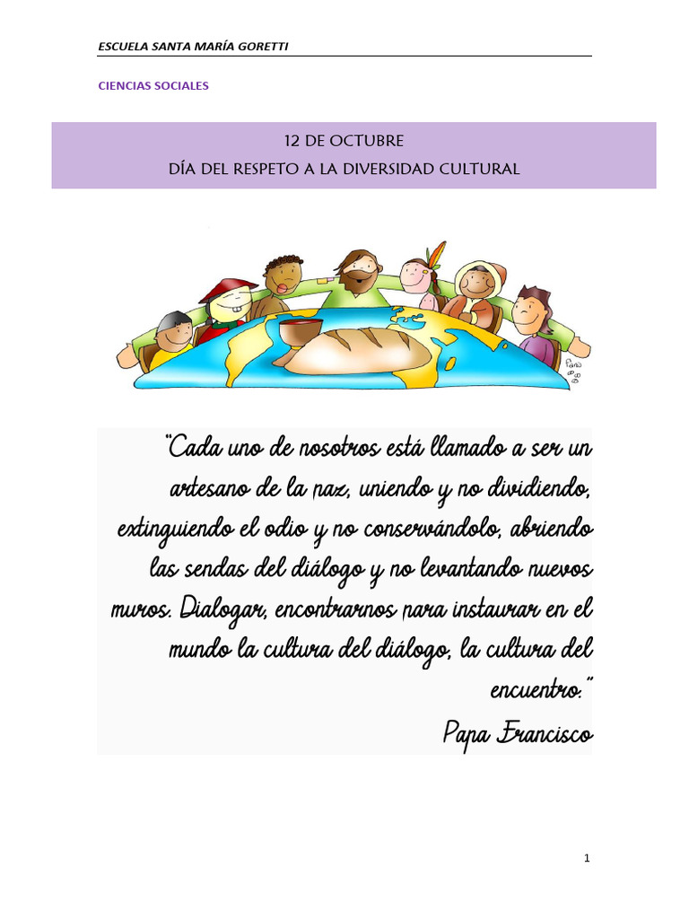 12 de Octubre Primer Ciclo | PDF