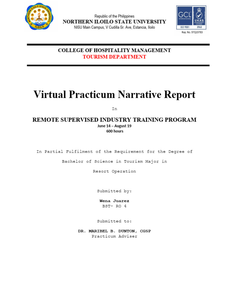 Narrative Report Food and Beverages | PDF