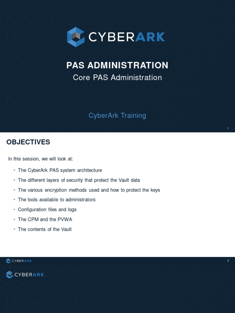CyberArk PAS Administration Overview | PDF | Key (Cryptography) | Encryption