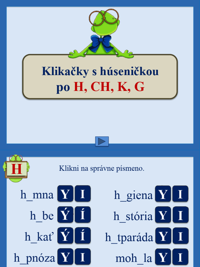 Klikačky s húseničkou (H, CH, K, G) - SJL2 | PDF