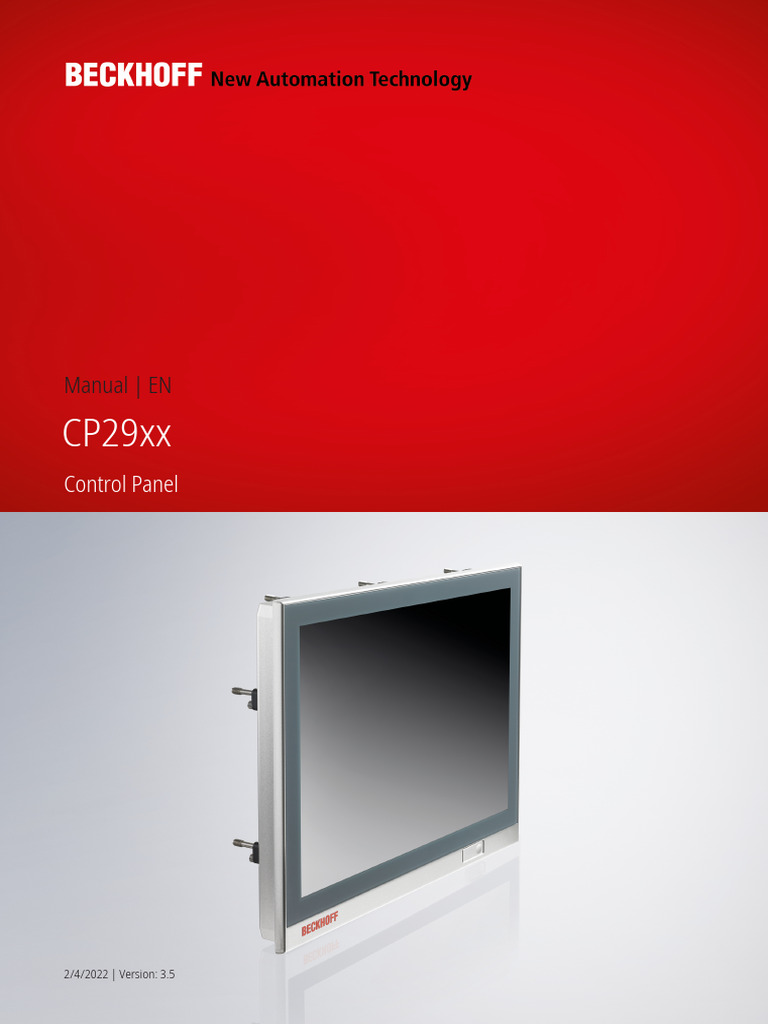 Control Panel Beckhoff Cp29xxen | PDF