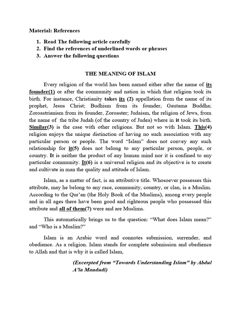 Understanding the Meaning of Islam | PDF | Social Science | Philosophy