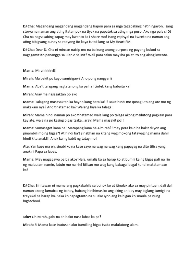 Radio Drama Script | PDF