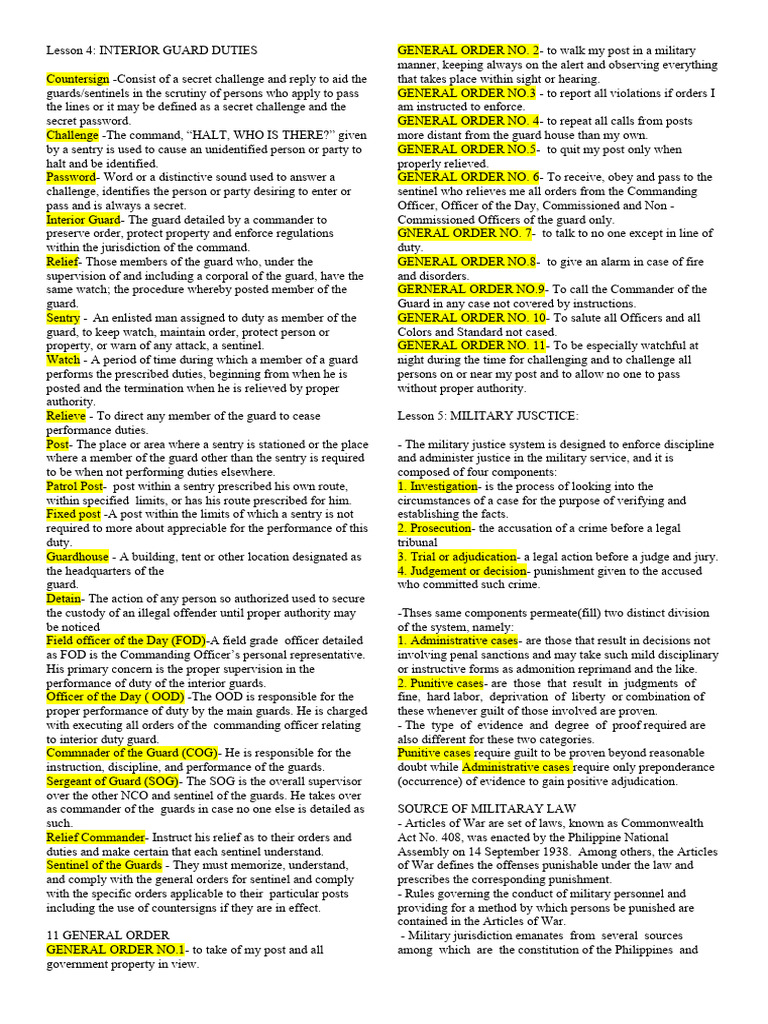 Rotc Lessons 2 | PDF