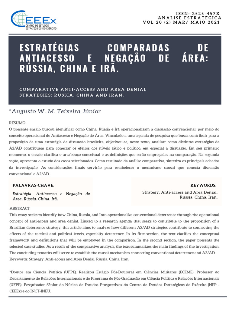 03 - Estrat Comparadas A2AD - CEEEx - 2021 | PDF
