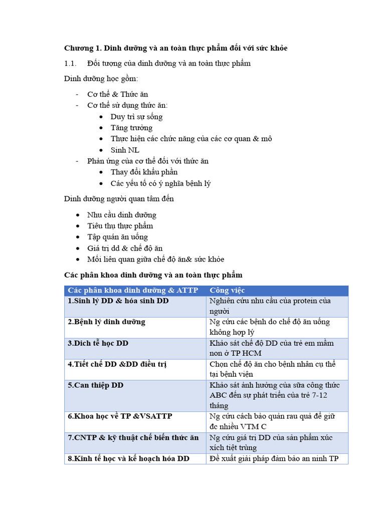 DD & ATTP Chương 1 So N Ôn Thi GKI | PDF