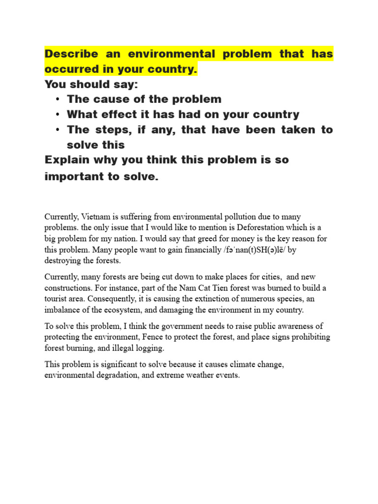 Speaking Environment | PDF