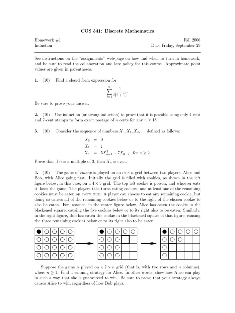 COS 341: Discrete Mathematics | Download Free PDF | Mathematics | Mathematical Concepts