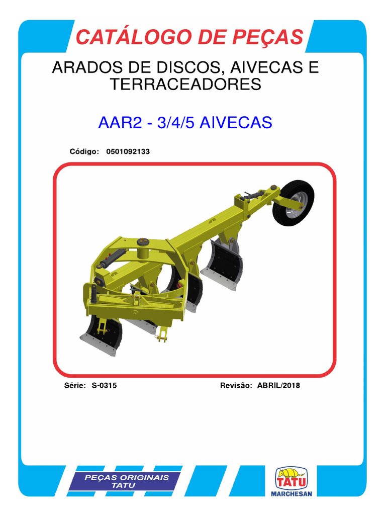 CATALOGO DE PEÇAS AIVECA- ARADO AAR2 | PDF