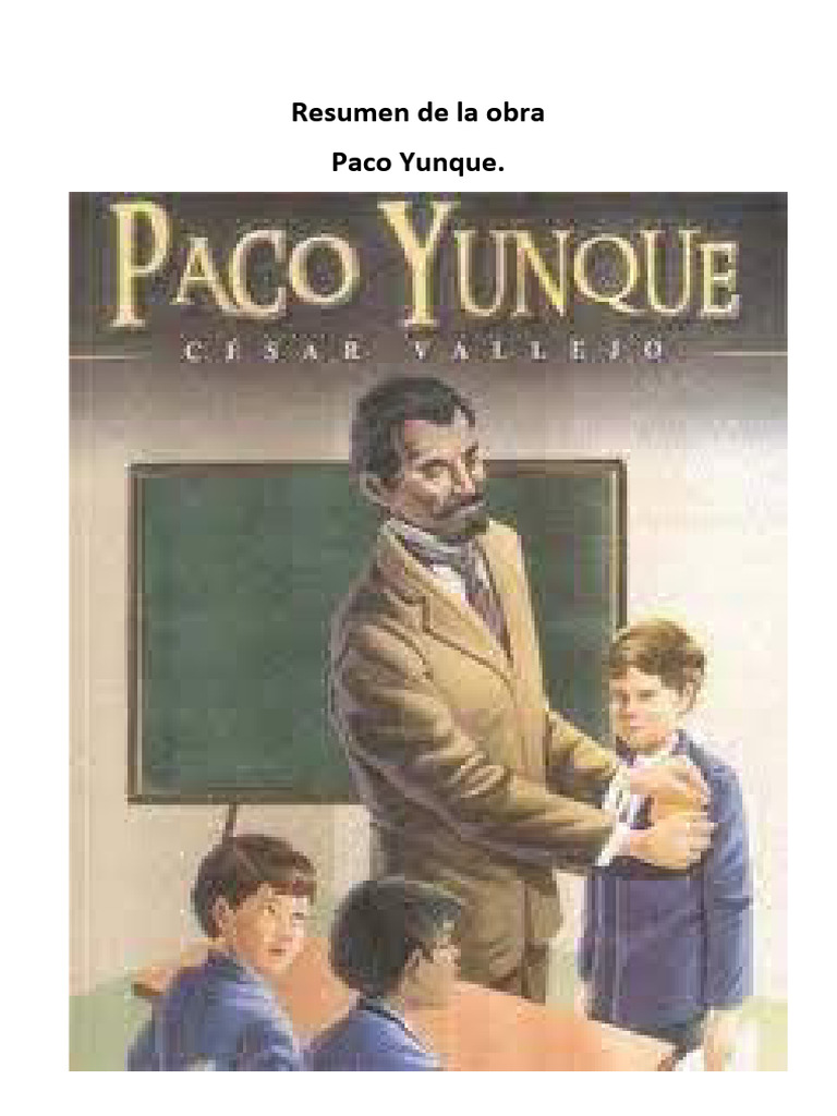Resumen de La Obra Paco Yunque | PDF | Estudios de idiomas extranjeros