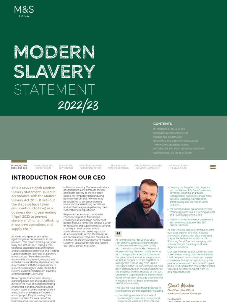 MS Modern-Slavery-Statement-2022-23 | PDF | Supply Chain | Governance MS Modern-Slavery-Statement-2022-23 | PDF | Supply Chain | Governance