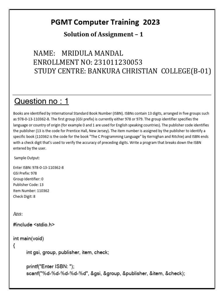 Assignment For Del Ed Pdf Computer Science Computer Programming