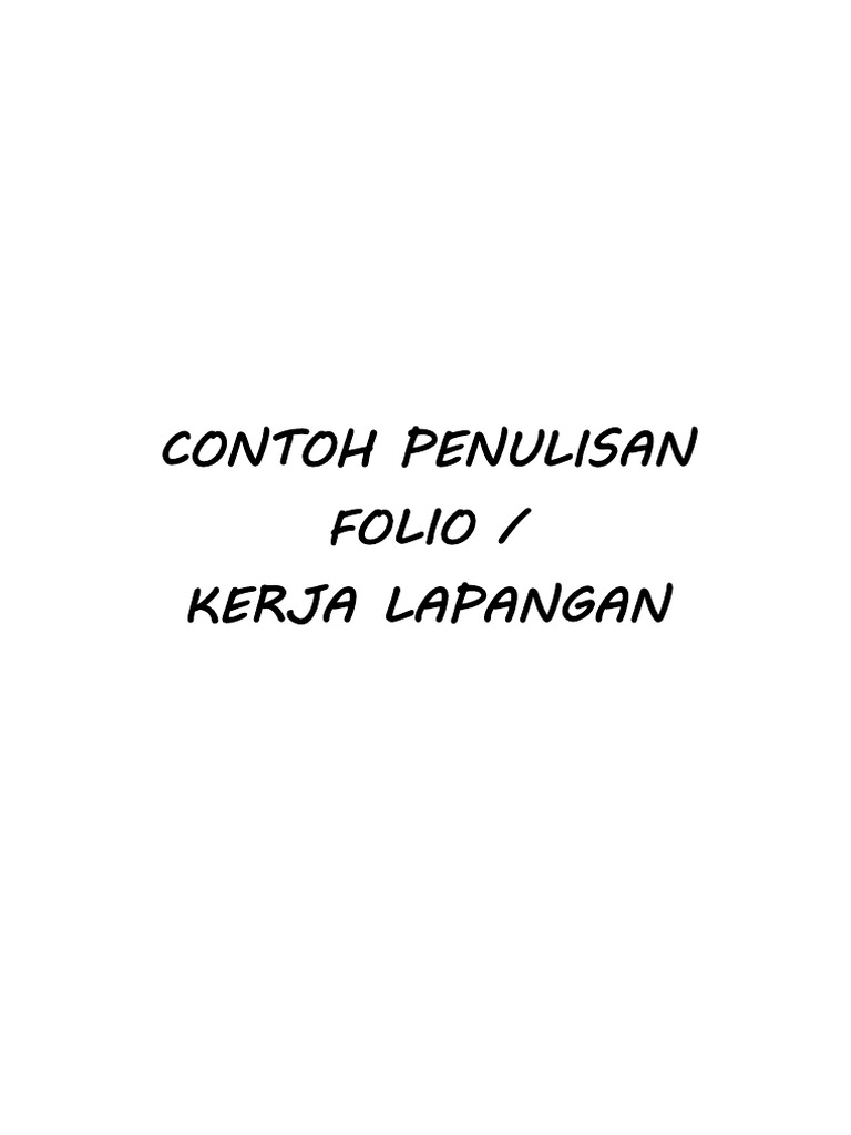 Contoh Penulisan Folio Geografi (2) | PDF