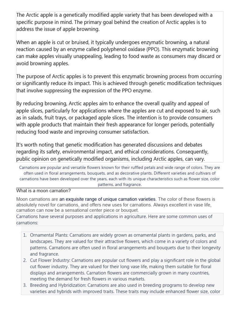 The Arctic Apple Is A Genetically Modified Apple Variety That Has Been ...