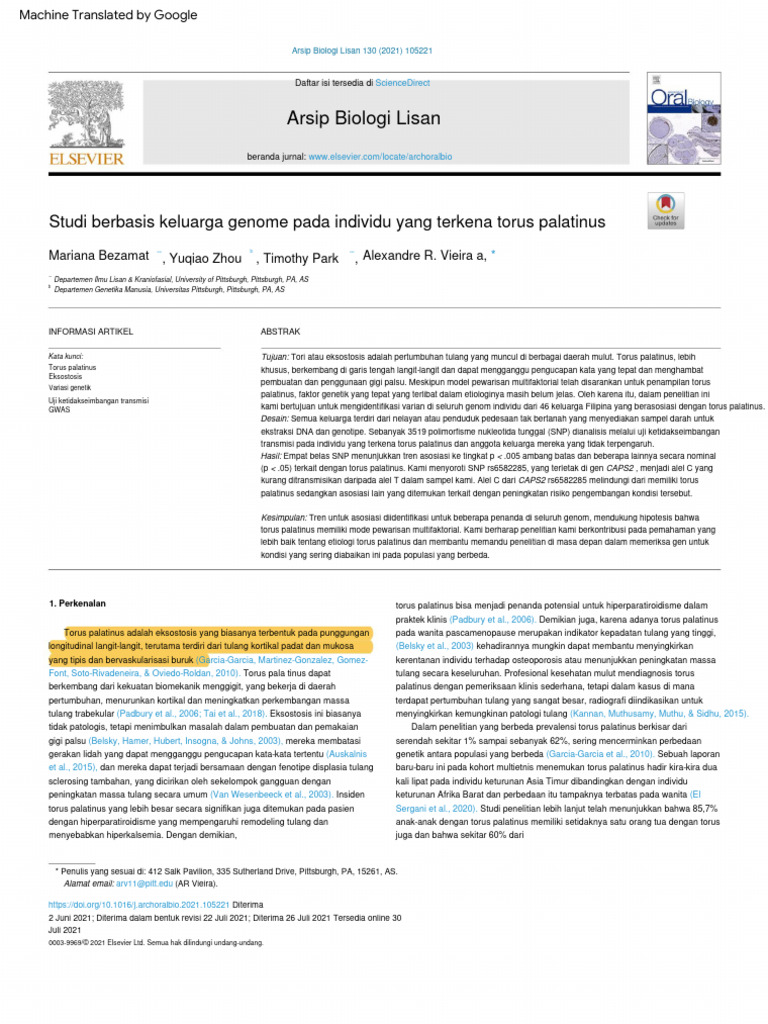 Arsip Biologi Lisan: Studi Berbasis Keluarga Genome Pada Individu Yang ...