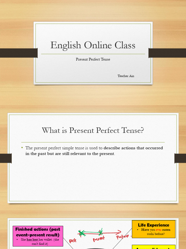 Present Perfect Tense Notes | PDF
