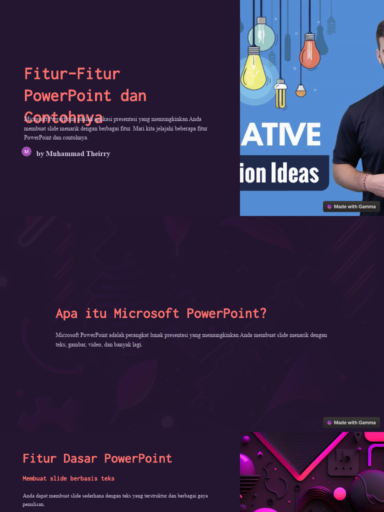 Fitur-Fitur-PowerPoint-dan-Contohnya | PDF