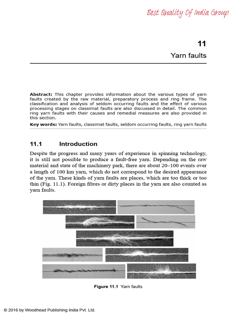 Yarn Fault | PDF