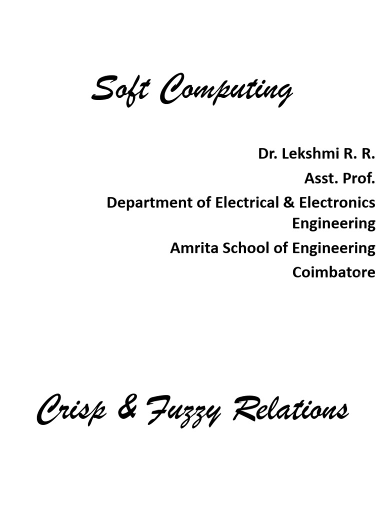 Crisp And Fuzzy Relations Pdf Mathematical Objects Mathematical
