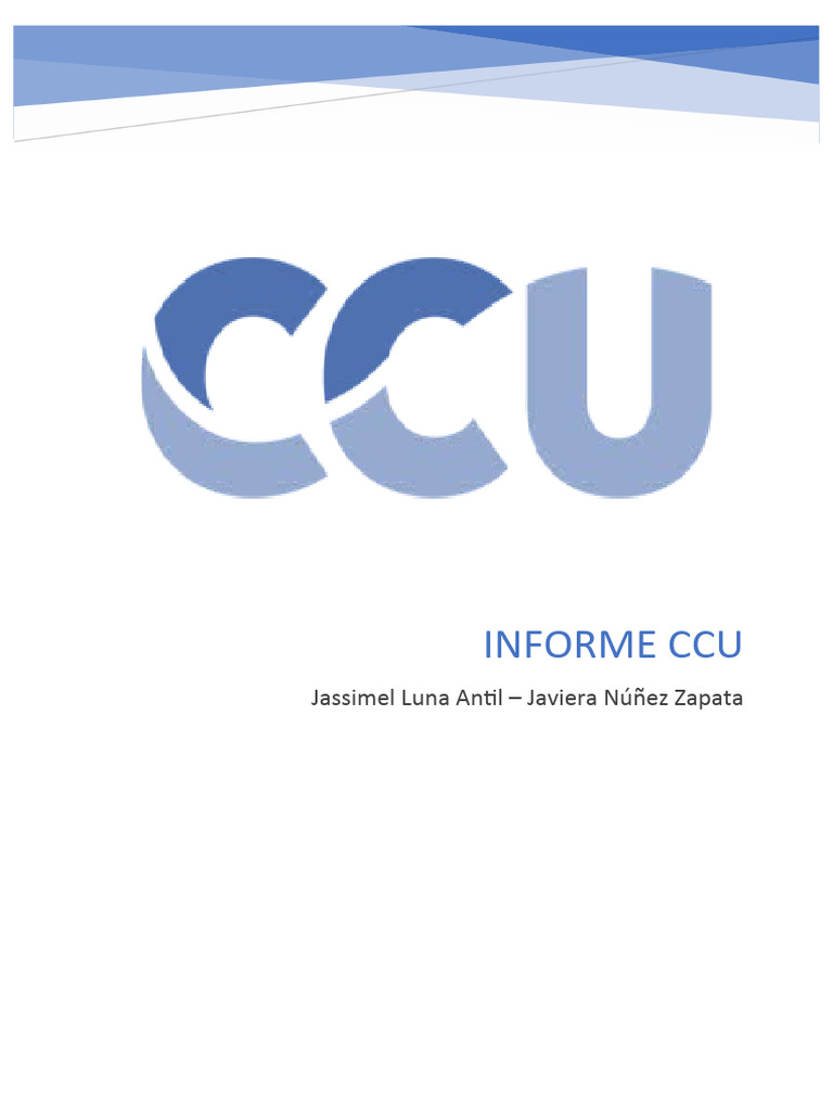 Examen Informe CCU | PDF | Business | Mercado (economía)