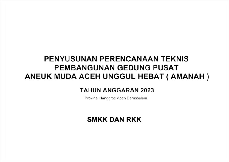 Cover SMKK Dan RKK | PDF