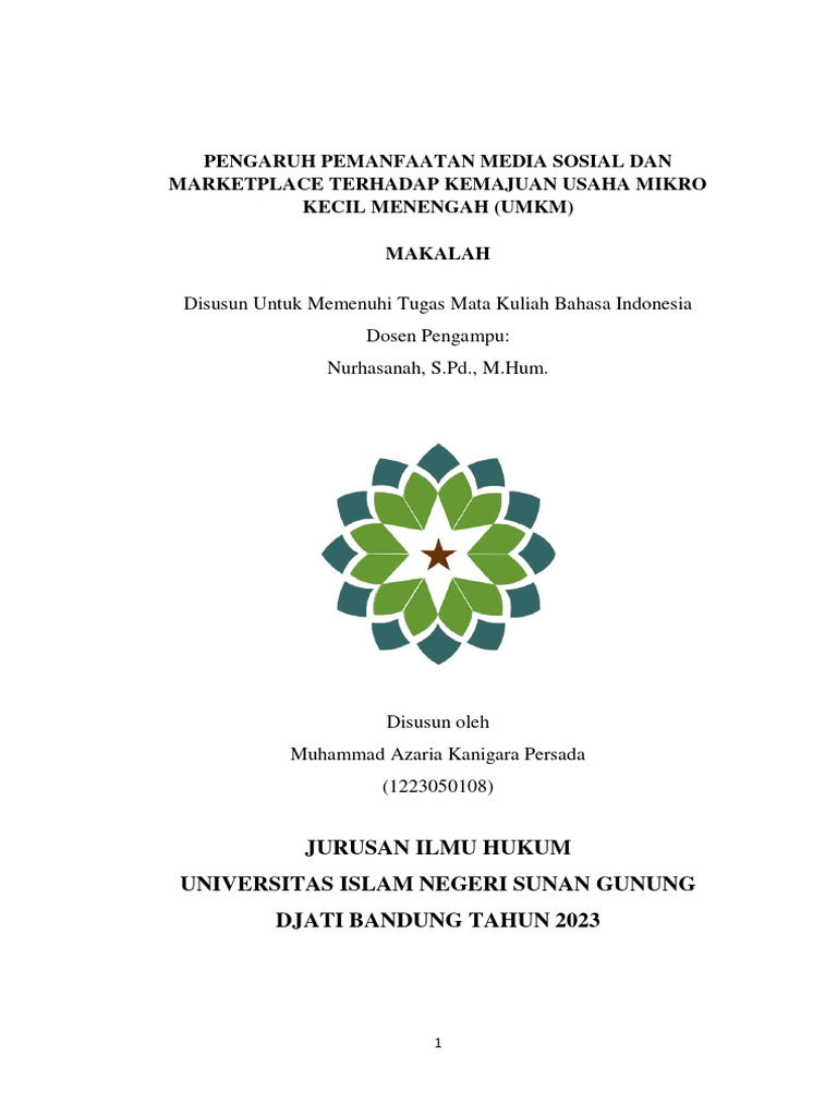 Muhammaad Azaria Kanigara - Ih2c - Bahasa Indonesia | PDF