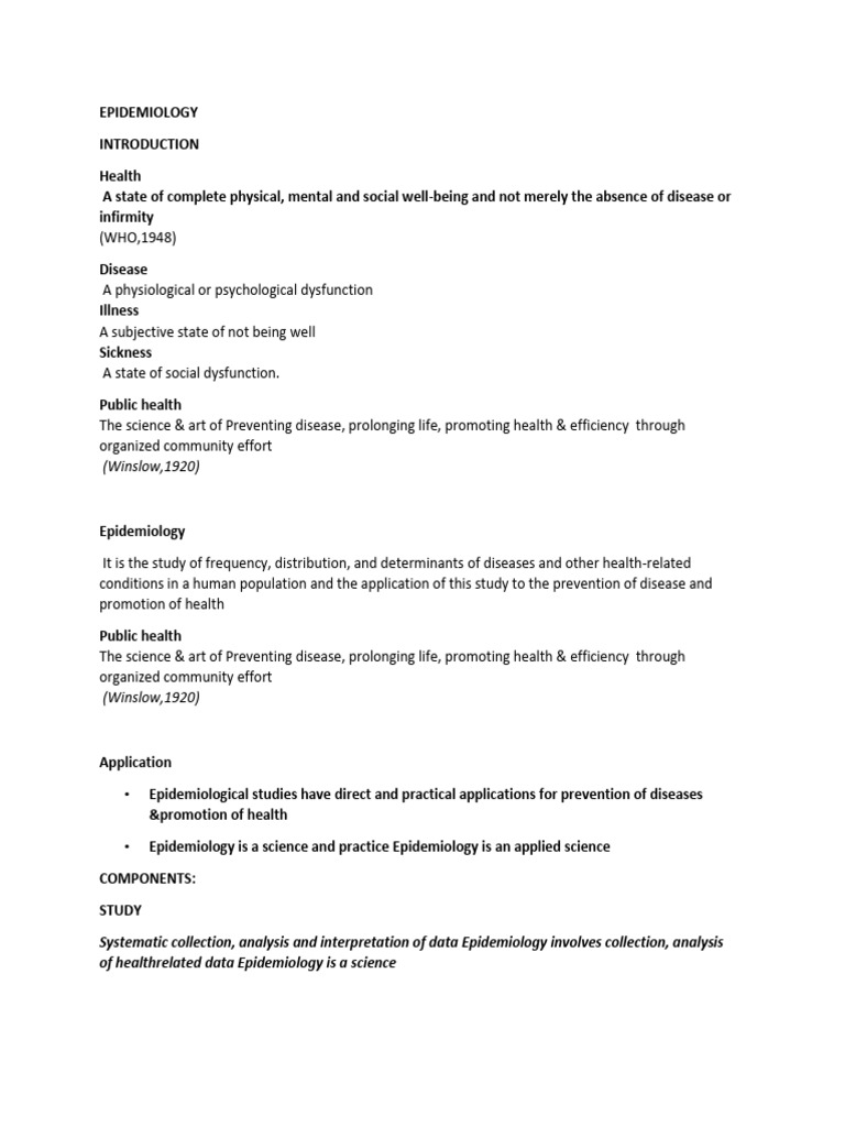 Epidemiology CPH Medtech 2022 | PDF