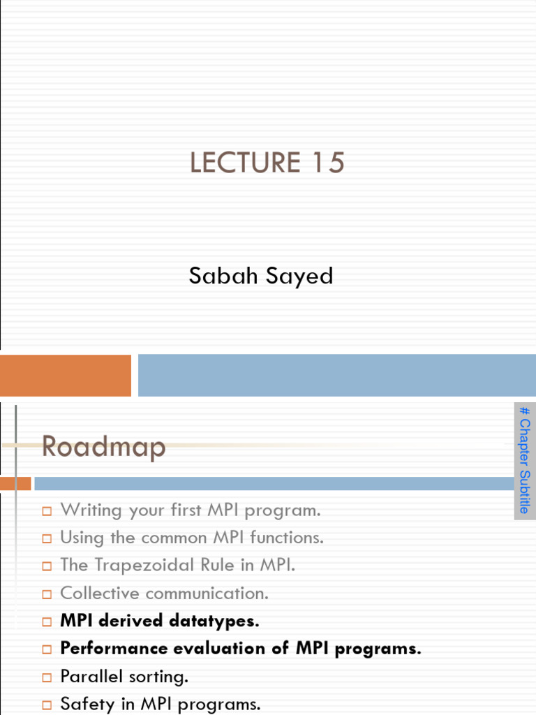 HPC-Lec 15 | PDF | Message Passing Interface | Data Type