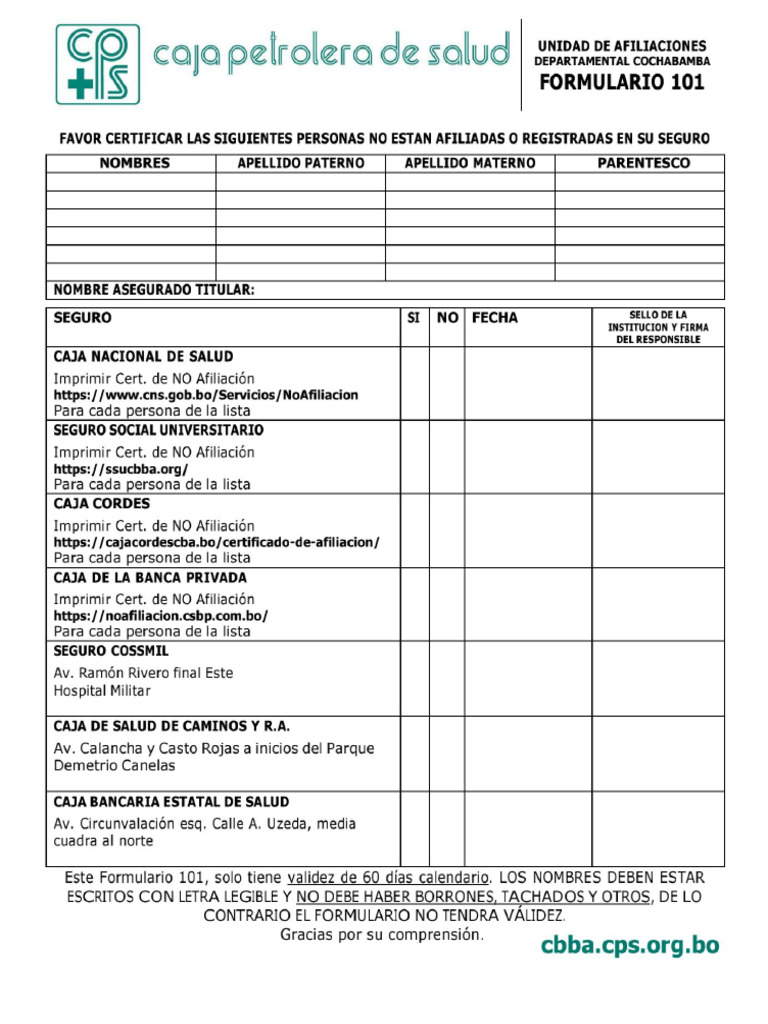 Formulario 101 | PDF