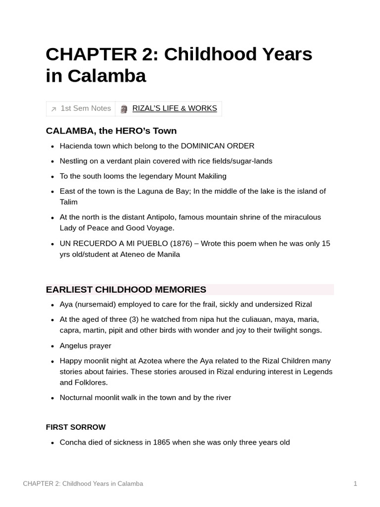 CHAPTER_2_Childhood_Years_in_Calamba | PDF