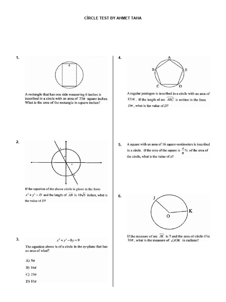 Sat Test Cİrcle Pdf