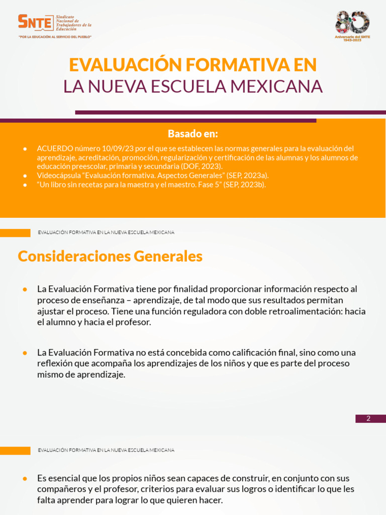 Evaluación Formativa En: La Nueva Escuela Mexicana | PDF | Crecimiento ...
