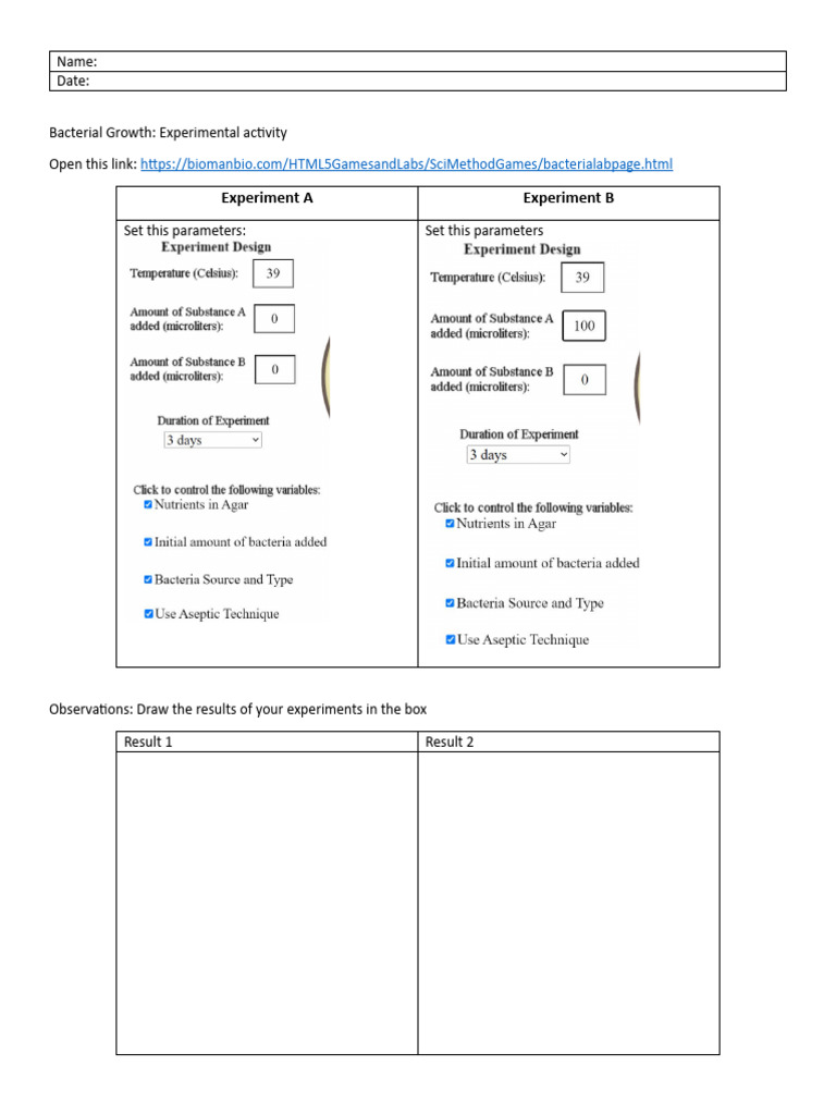 Science Lab: Bacterial Growth Study | PDF | Self-Improvement | Science ...