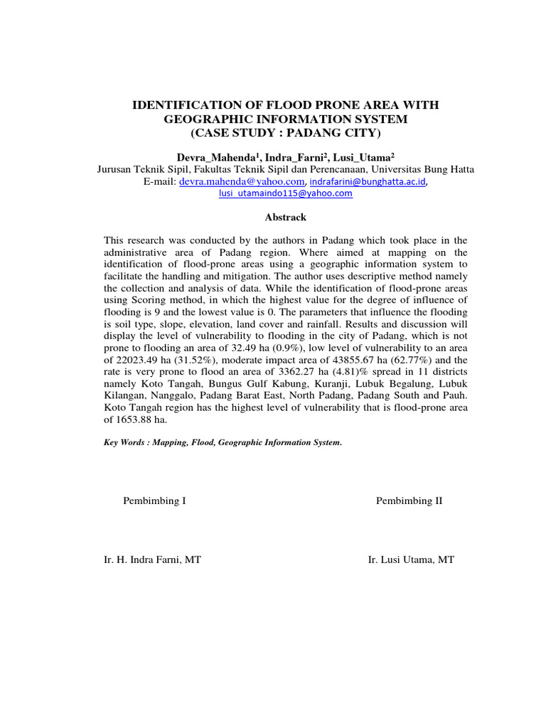 Adoc - Pub - Identification of Flood Prone Area With Geographic | PDF